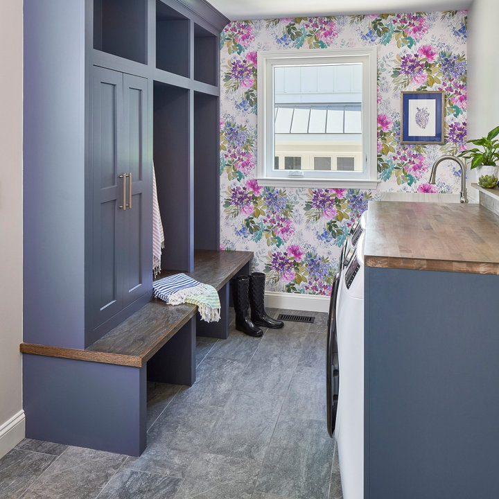 75 Beautiful Utility Room with Wallpapered Walls Ideas and Designs ...