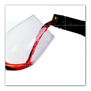 Wine Ceramic Tile Wall Mural HZ501200, 24" Wide x 24" High ...