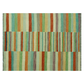 Winchester Kilim Chauncel Rust/Green Rug, 5'0x6'4, 5'0x6'4 ...