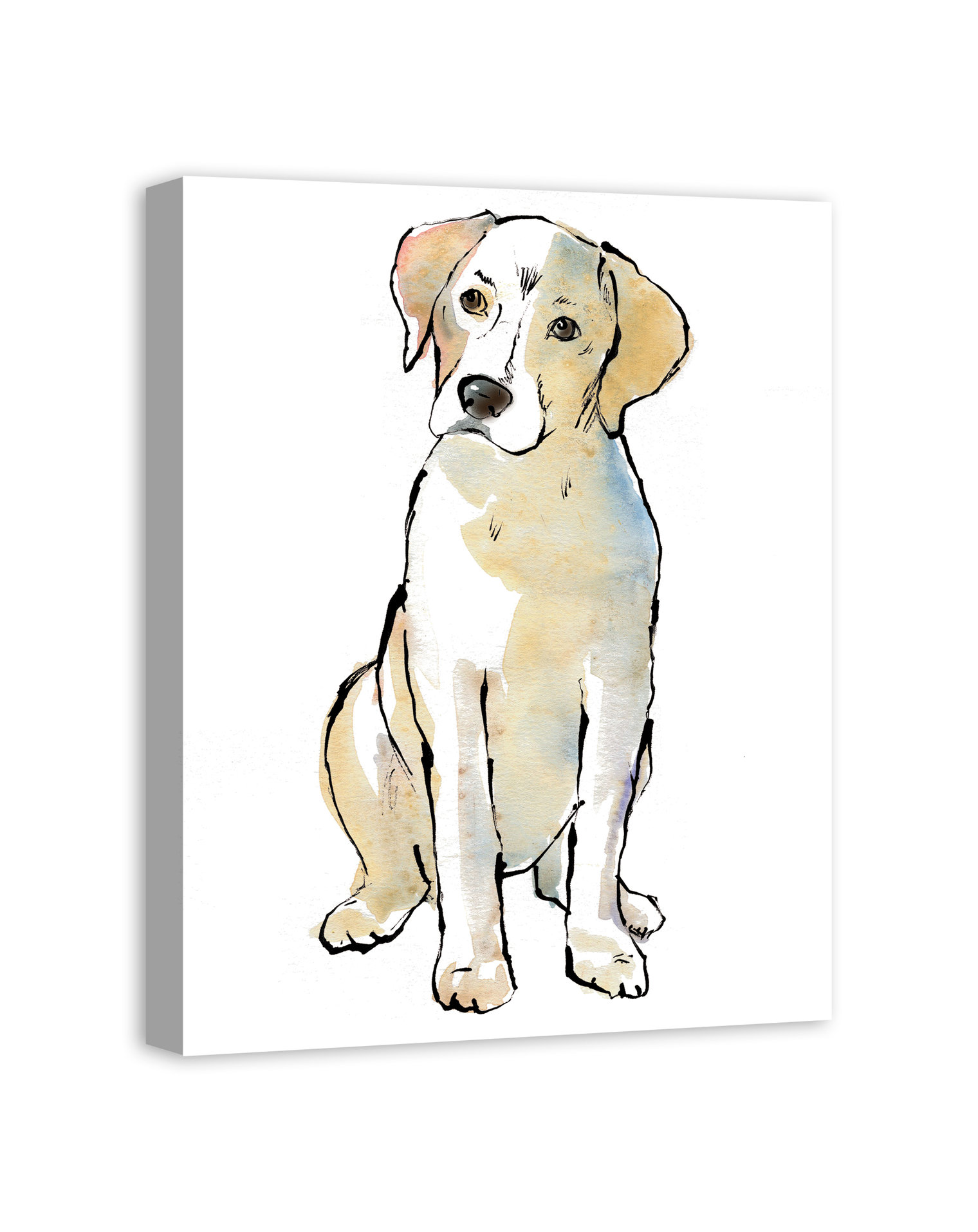 Yellow Labrador Dog Wall Art, 24x30 - Contemporary - Prints And Posters ...