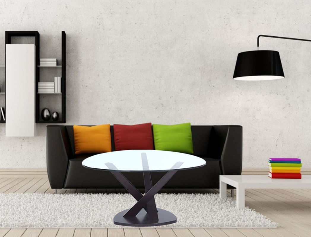 Modern Classics Split Coffee Table, Black, 20"H x 36"W x 36"D ...