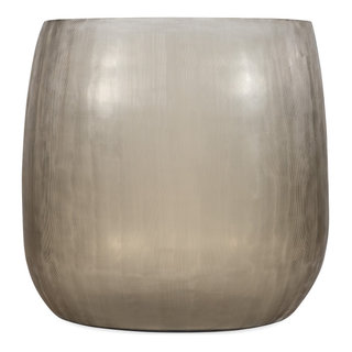 Smokey Grey Glass Blown Pot Large - Transitional - Indoor Pots And ...