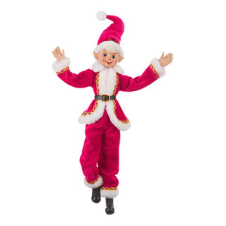 Pink Posable Elf - Contemporary - Holiday Accents And Figurines - by ...