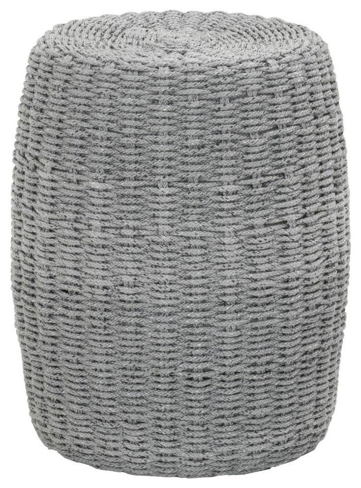 Benzara BM185210 Intricate Rope Weave Design Accent Table, Gray - Beach ...