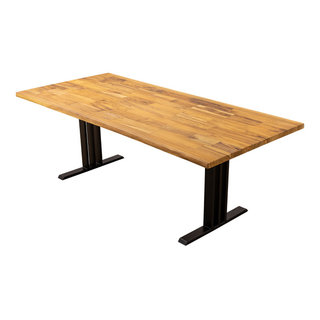 Teak Live Edge Nana Teak Dining Table in Smooth Natural, 84x40 ...