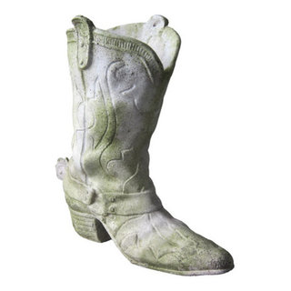 Cowboy Boot Small 9"H Garden Display - Southwestern - Garden Statues ...