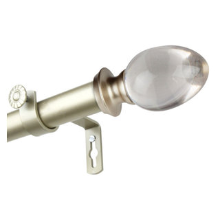 Jaya 1" Curtain Rod, 66-120" - Traditional - Curtain Rods - by Rod ...