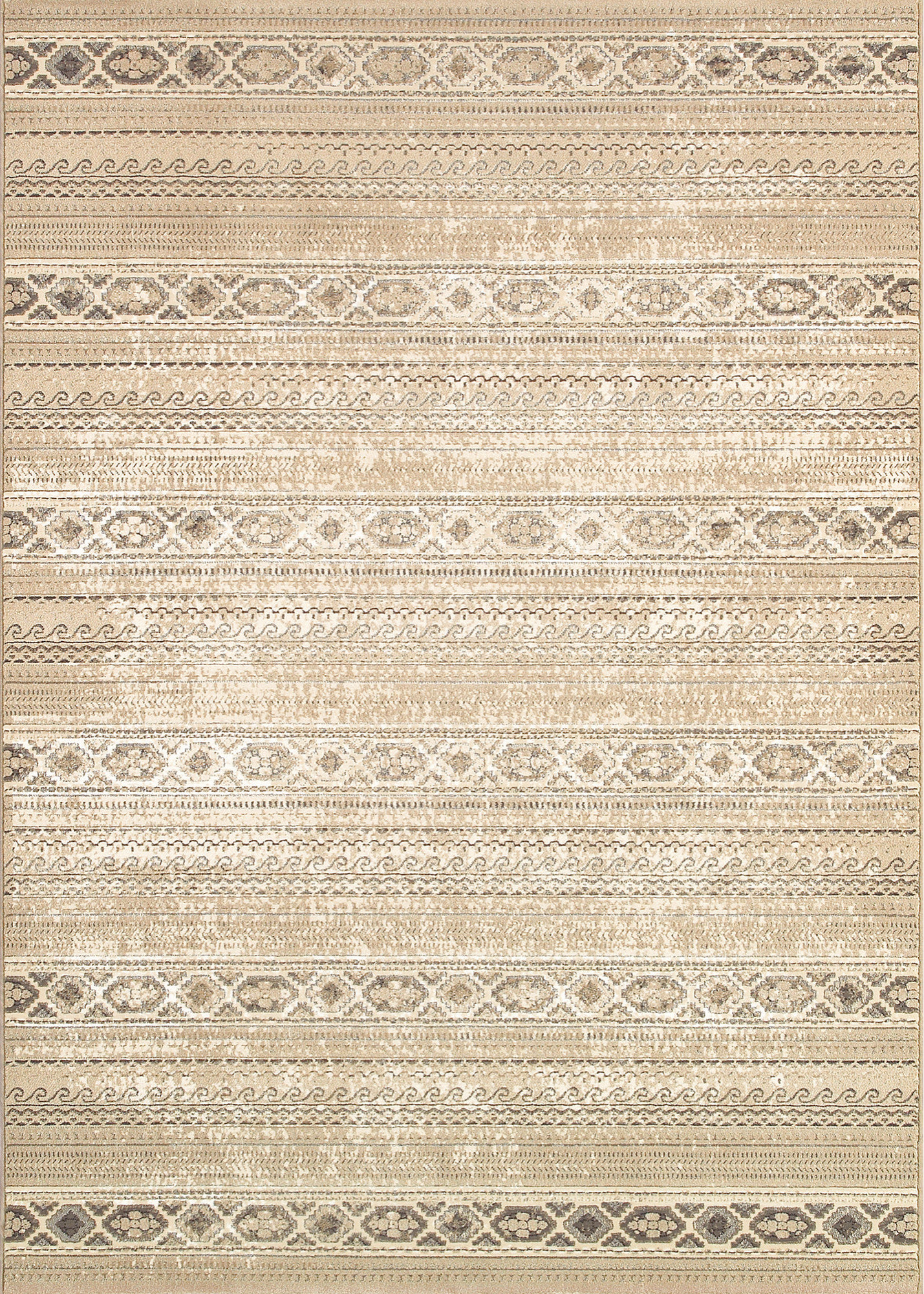 Couristan Marina Malta Champagne Rug 6'6"x9'6" - Contemporary - Area ...