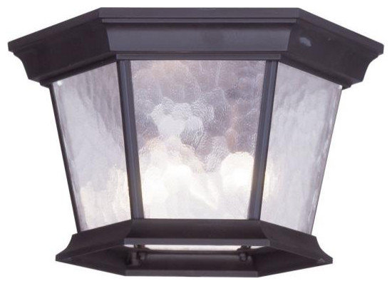 Livex Lighting 7510-07 Hamilton, 3-Light Outdoor Flush - Transitional ...