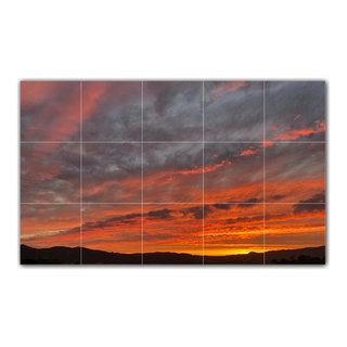 Sunset Ceramic Tile Wall Mural HZ500962, 40" Wide x 24" High ...