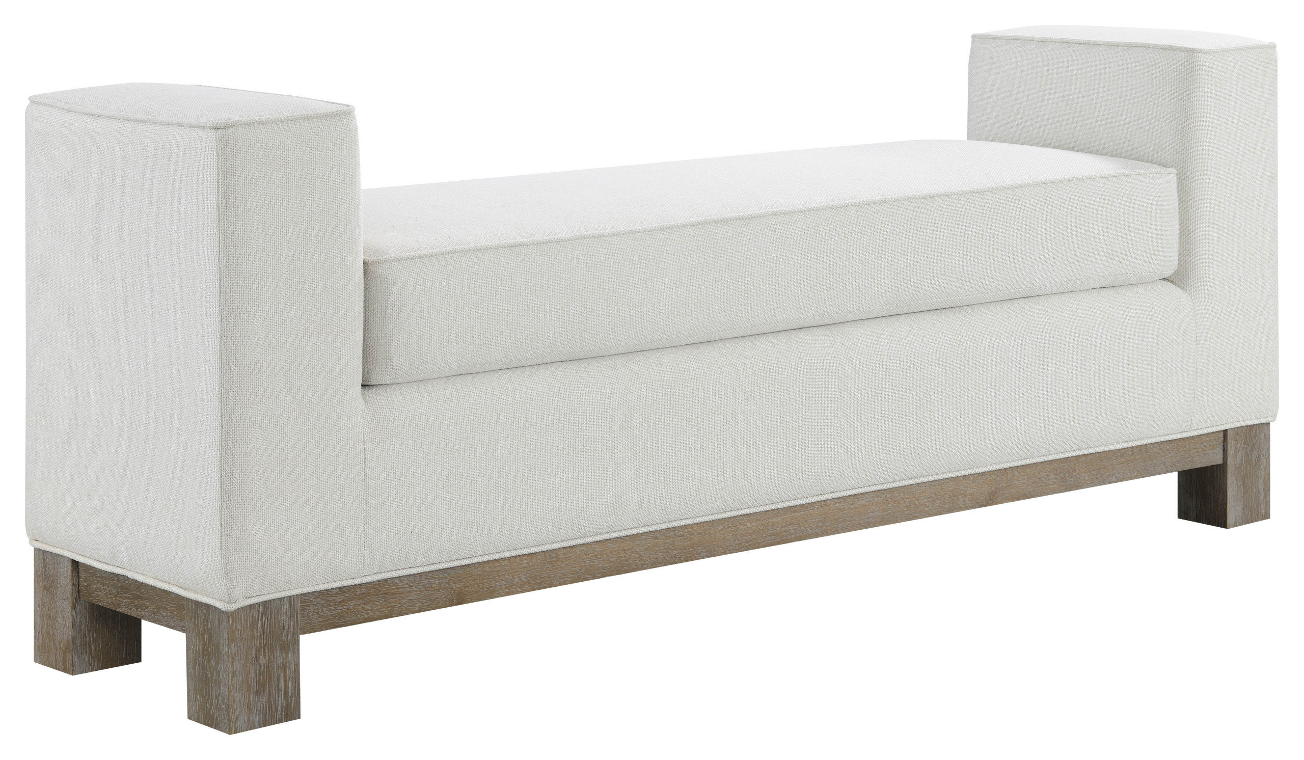 Remi Stain-Resistant Bench, Ivory, King - Farmhouse - Upholstered ...