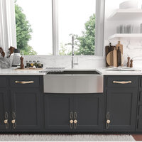 33" Farmhouse Kitchen Sink 18 Gauge Stainless Steel Single-Bowl Kitchen ...