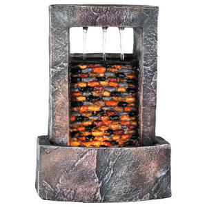 Alpine 4-Tier Step Tabletop Fountain, 8" Tall - Contemporary - Indoor ...