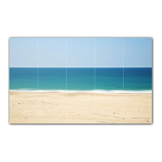 Beach Ceramic Tile Wall Mural HZ500069, 60" Wide x 36" High - Beach ...