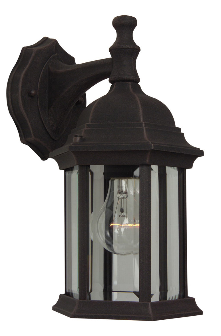 Hex Style 1-Light Wall Lantern - Traditional - Outdoor Wall Lights And ...