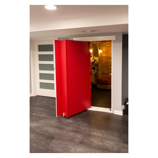 Secret Basement Speakeasy in Barrington - Transitional - Basement ...