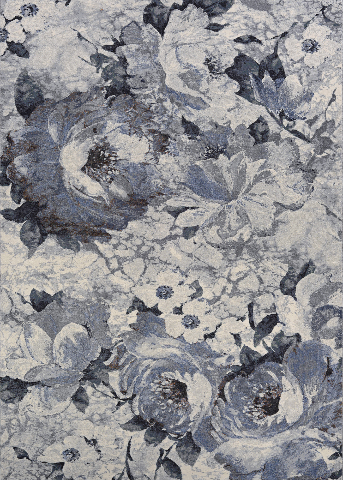 Couristan Easton Bountiful Pewter Rug 9'2"x12'5" - Contemporary - Area ...