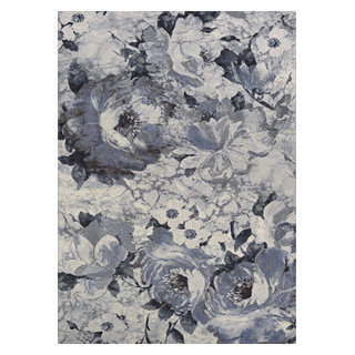 Couristan Easton Bountiful Pewter Rug 9'2"x12'5" - Contemporary - Area ...