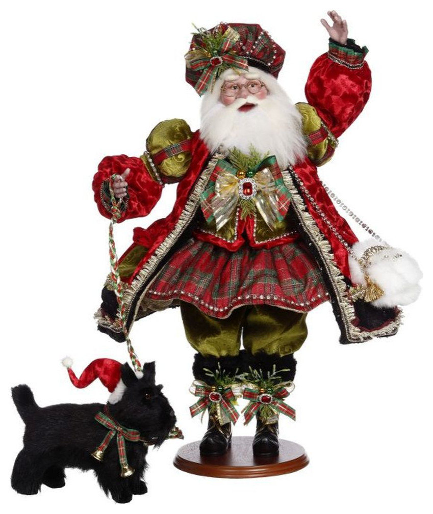 Mark Roberts Christmas 2022 Highland Plaid Santa 24" - Contemporary ...