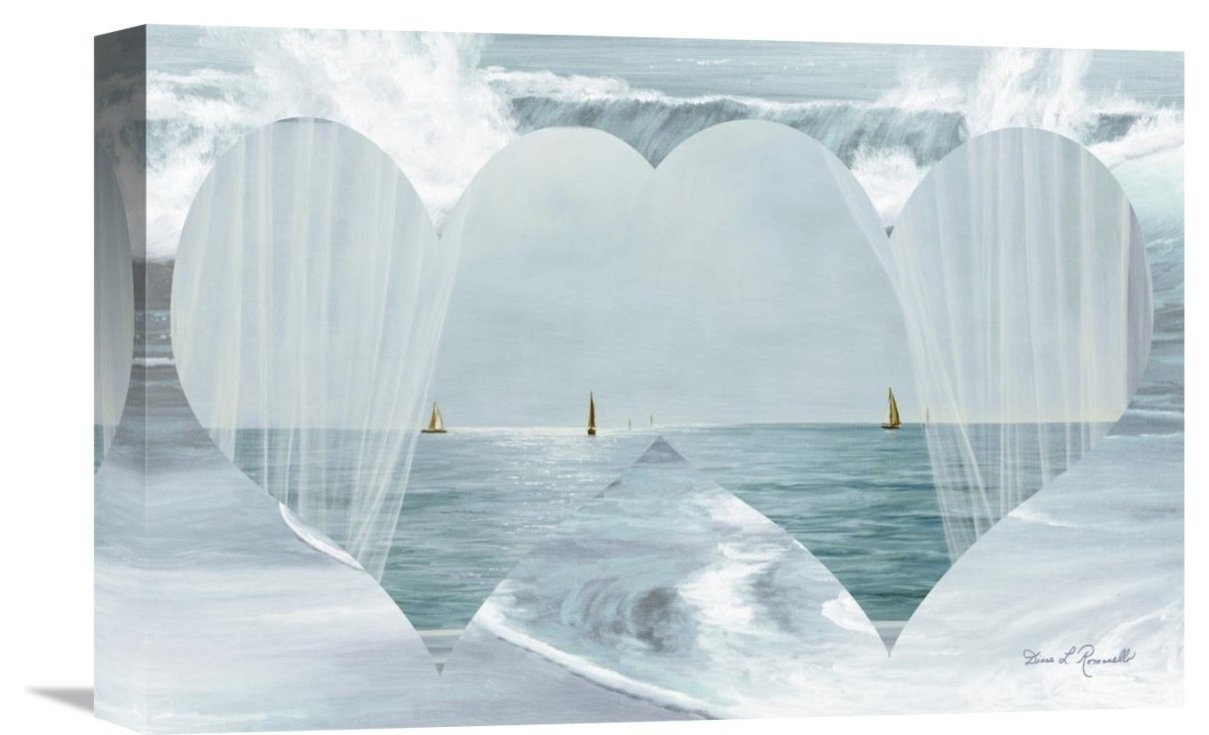 "Two Hearts as One" Artwork, 18" x 12", 18" x 12" - Beach Style ...