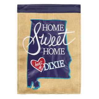 Heart Of Dixie Flag, Large, Burlap - Traditional - Flags And Flagpoles ...