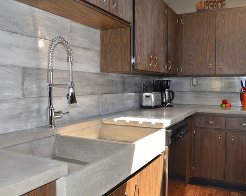 Concrete Backsplash Home Design Ideas, Pictures, Remodel and Decor
