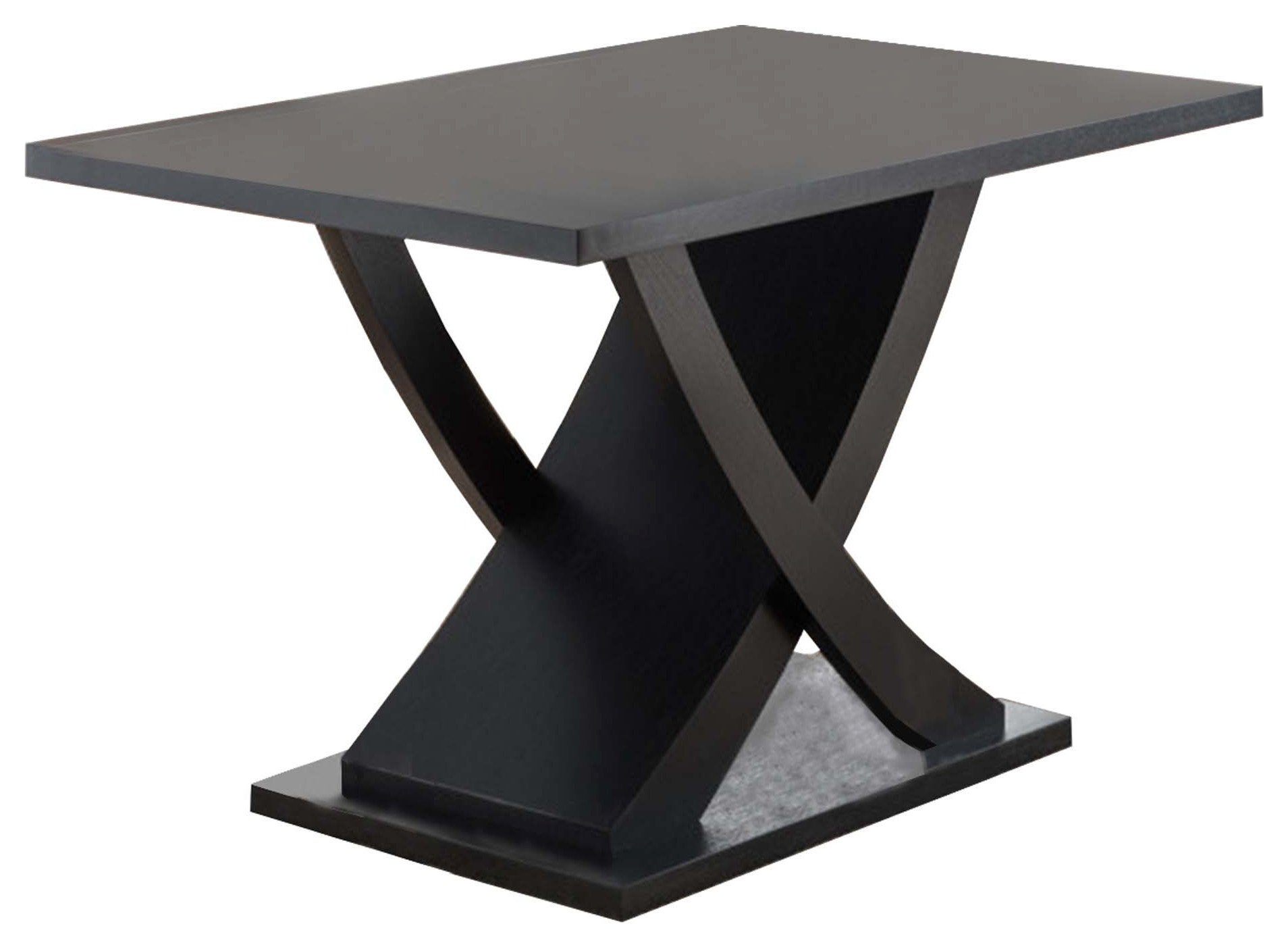 Rectangular Wooden Dining Table W X Shaped Designer Legs on Flat Base ...