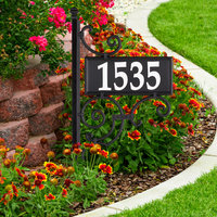 Nite Bright Ironwork Reflective Address Post Sign - Traditional ...