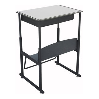 Safco Products Alpha Better Adjustable Height Black Desk 1204GR ...