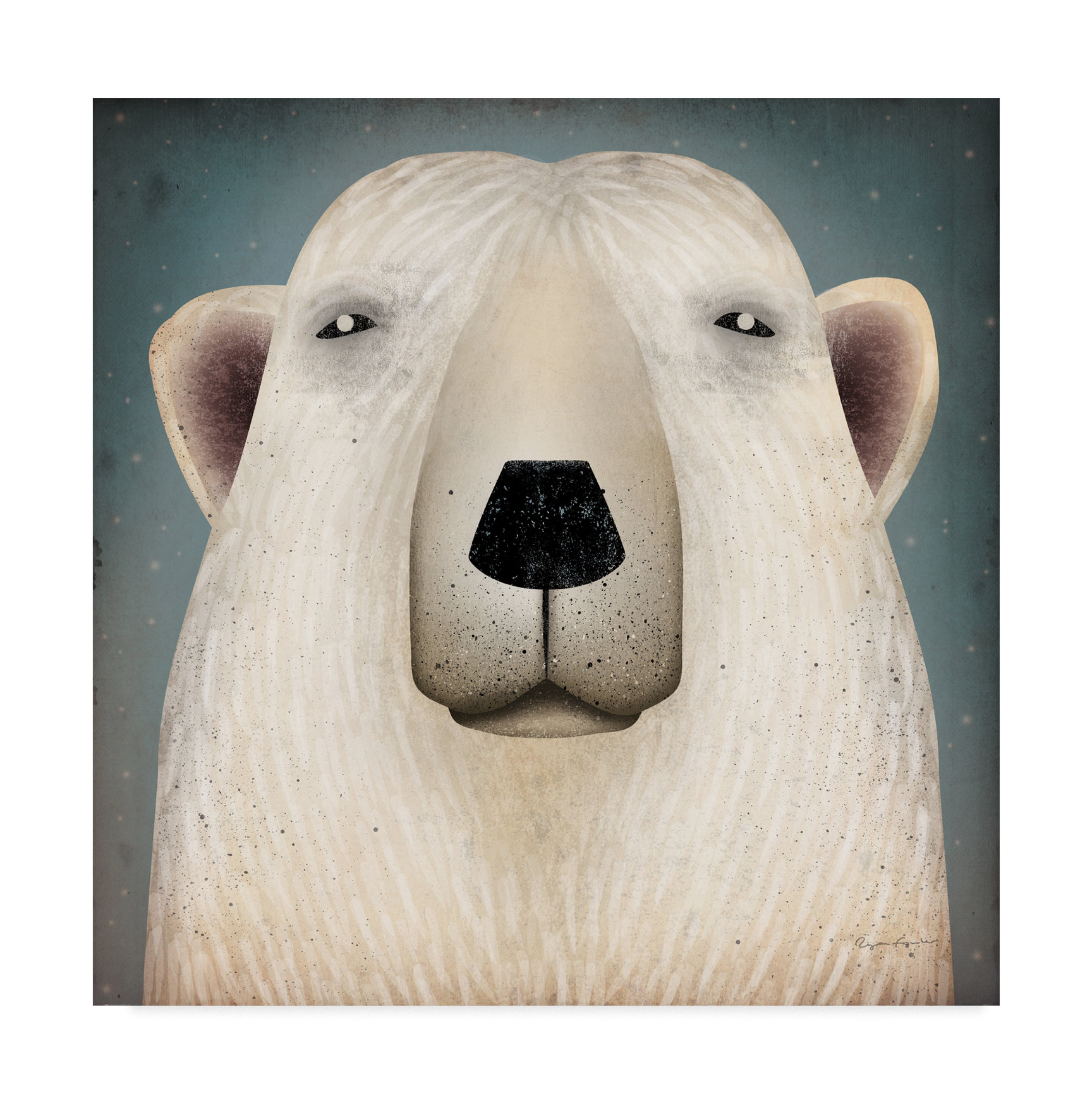 Ryan Fowler 'Polar Bear Wow' Canvas Art, 14"x14" - Contemporary ...