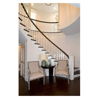 Circular stairs with Oculus Skylight - Traditional - Staircase - Los ...