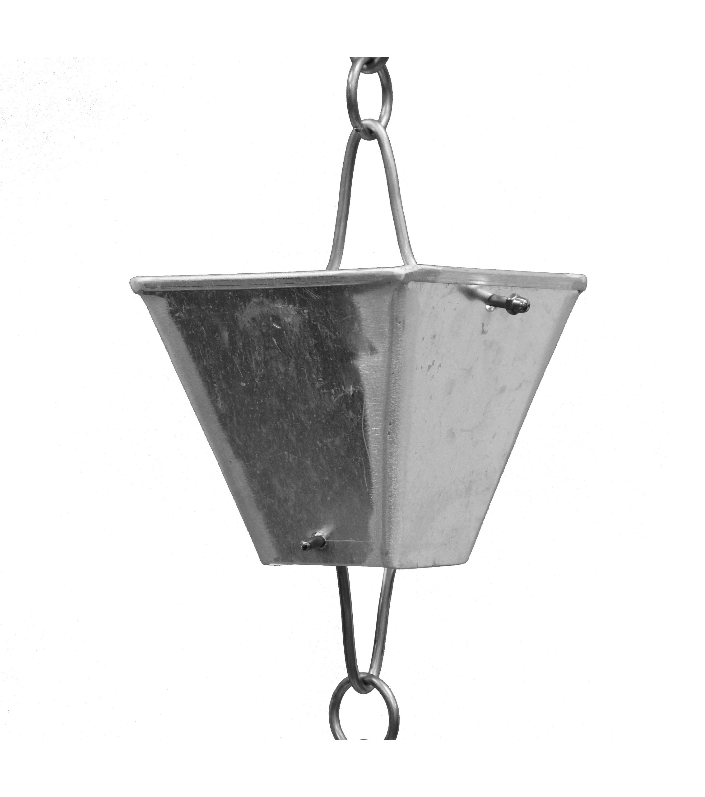 Extra Large Aluminum Square Cups Rain Chain With Installation Kit, 8 ...