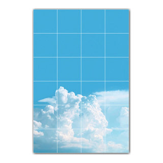 Clouds Ceramic Tile Wall Mural HZ500392, 17" Wide x 25.5" High ...
