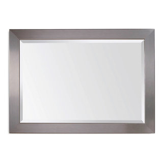 Stainless Wall Mirror in Brushed Chrome Polyurethane - Transitional ...