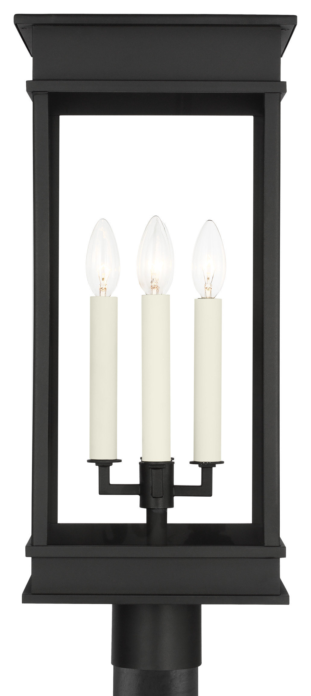 Cupertino 4-Light Outdoor Large Post Lantern, Textured Black ...