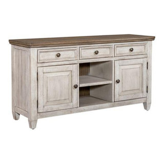 56 Inch Tile TV Console - Farmhouse - Entertainment Centers And Tv ...