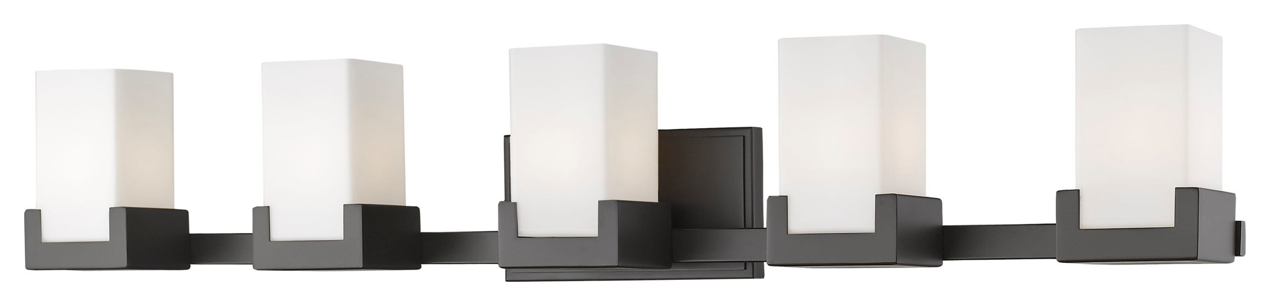 Peak 5-Light Bathroom Vanity Light In Bronze, 39.630 - Transitional ...