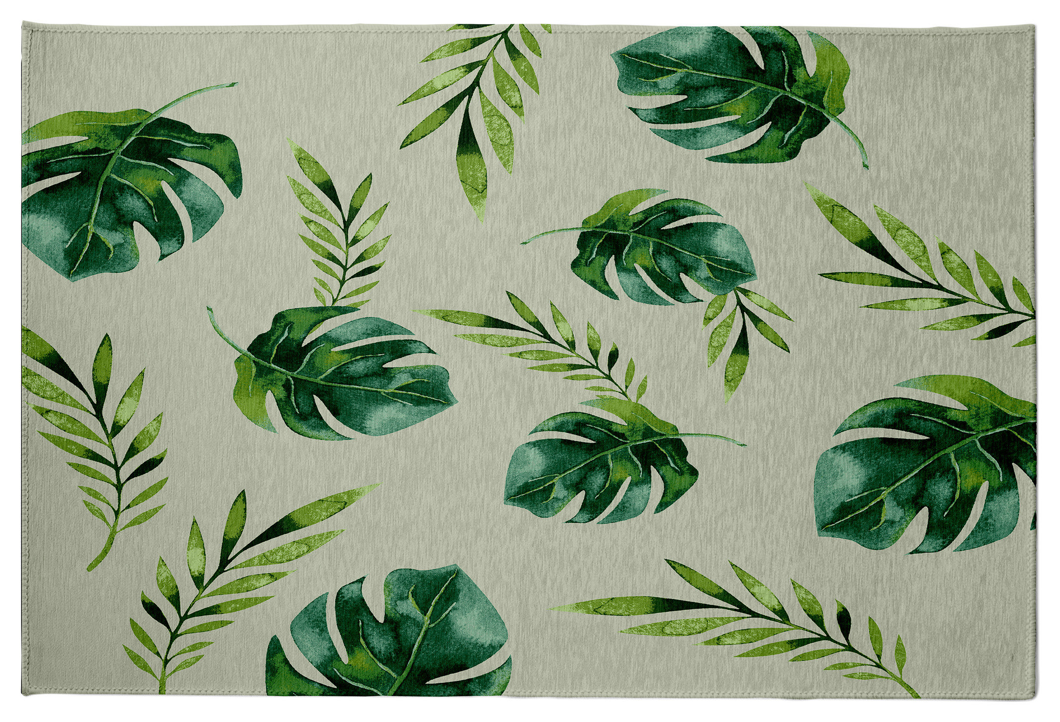 Jungle Leaf Rug, 5'x7' - Tropical - Area Rugs - by E by Design | Houzz