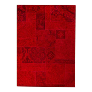 Hand Tufted Red Wool Area Rug, 6'6"x9'6" - Contemporary - Area Rugs ...