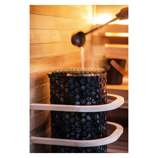 Finnleo Traditional Sauna with Himalaya Rock Tower Heater - Bathroom - Minneapolis - by Finnleo ...
