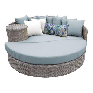 Florence Circular Sun Bed, Outdoor Wicker Patio Furniture, Spa ...