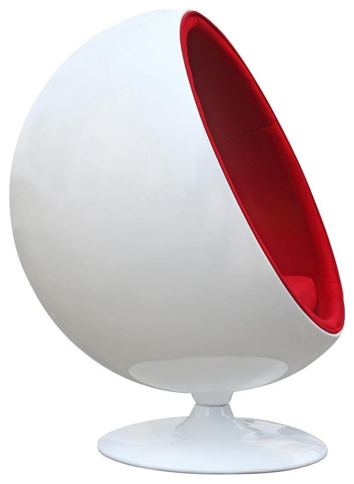 Globe Lounge Chair Red - Midcentury - Armchairs And Accent Chairs - by ...