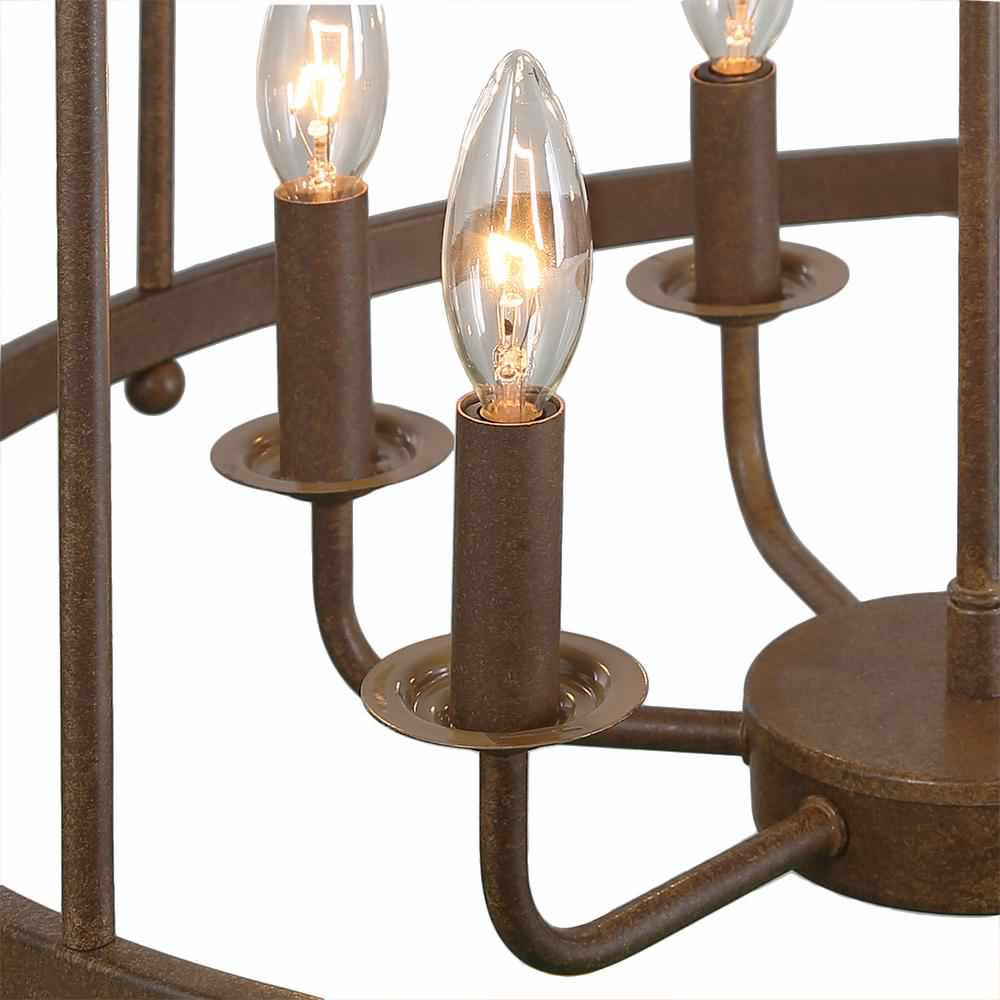 6-Light Lantern Wireframe Pendant Light - Transitional - Pendant ...