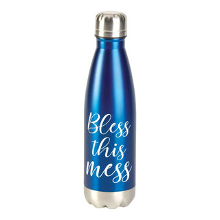 Bless This Mess, Water Bottle, Blue, 17 Oz - Water Bottles - by New and ...
