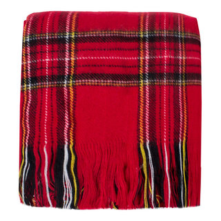 Classic Red Plaid Design Throw Blanket - 50"x60" - Rustic - Throws - by ...