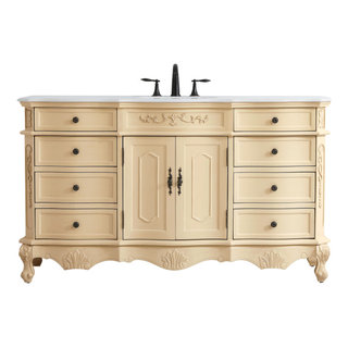 Elegant 60" Single Bathroom Vanity in Vintage Mint - Victorian ...