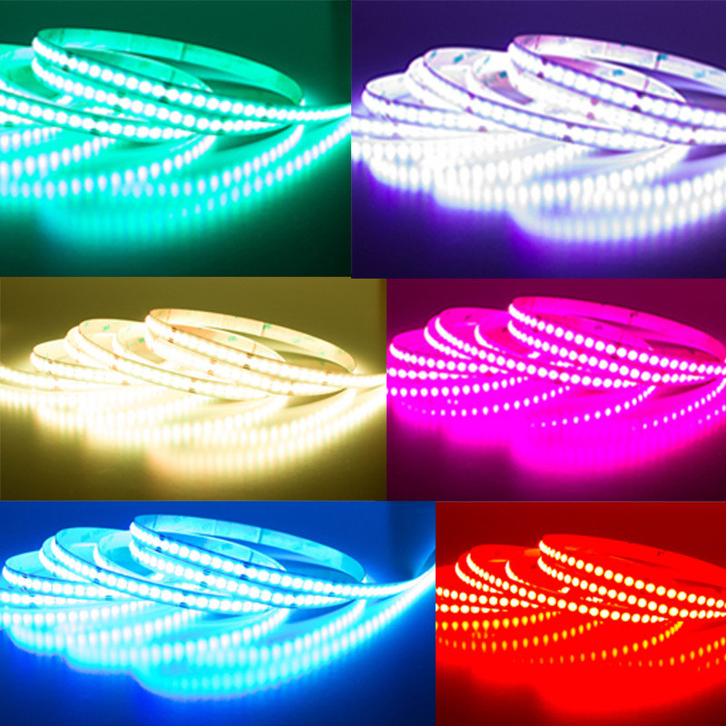 24V Super Bright Rgb Dot Cob Color Change LED Strip With Controller and ...