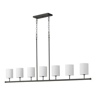 Harmony 7 Light Island Light, Matte Black - Transitional - Kitchen ...