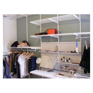 Walk in wardrobe / closet using Elfa - Contemporary - London - by ...