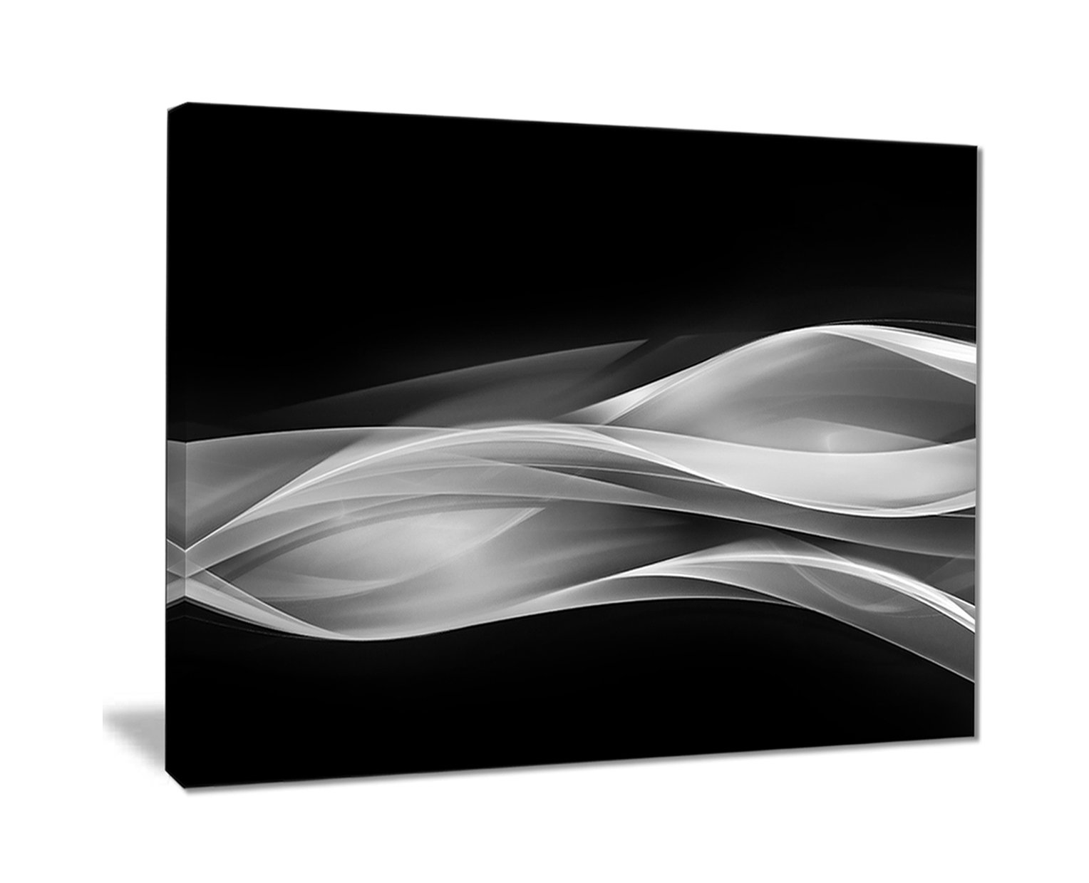 Designart - Glittering Silver Pattern - Abstract Canvas art print, 40 ...